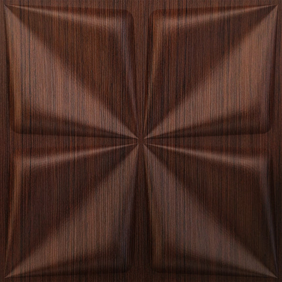 Buy Elevate Bloom 3D Wall Panel (Non-Self Adhesive) - Walnut Wood | 500mm x 500mm | (Pack of 12 ...
