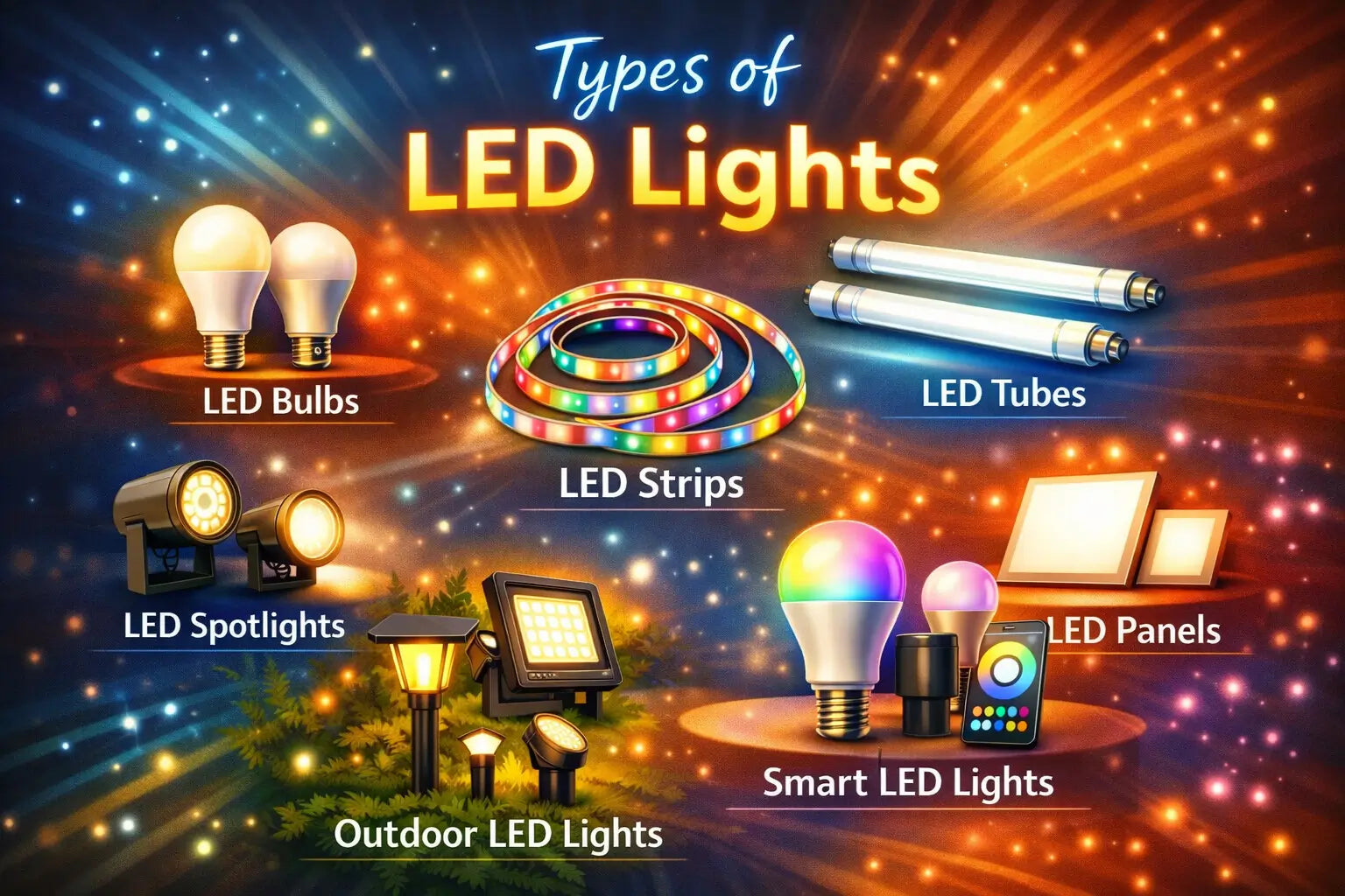 Different Types of LED Lights: From Sophisticated to Decorative Lights