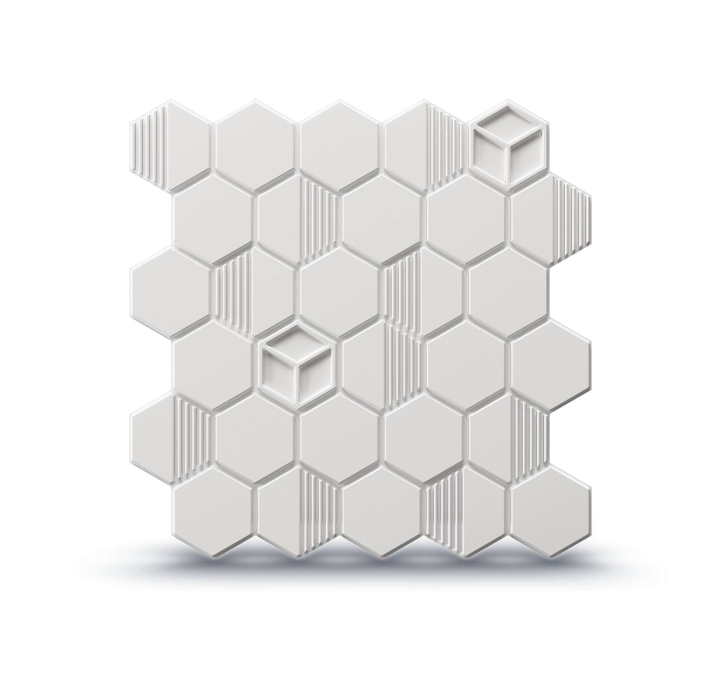 Buy Elevate Self-Adhesive 3D Wall Panel| Model 2001 | White | 500mm x ...