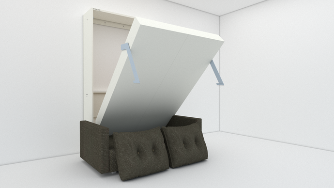 Buy Queen Size Mini Vertical Invisible Bed With Sofa - 2250-V-Sofa-Bare ...