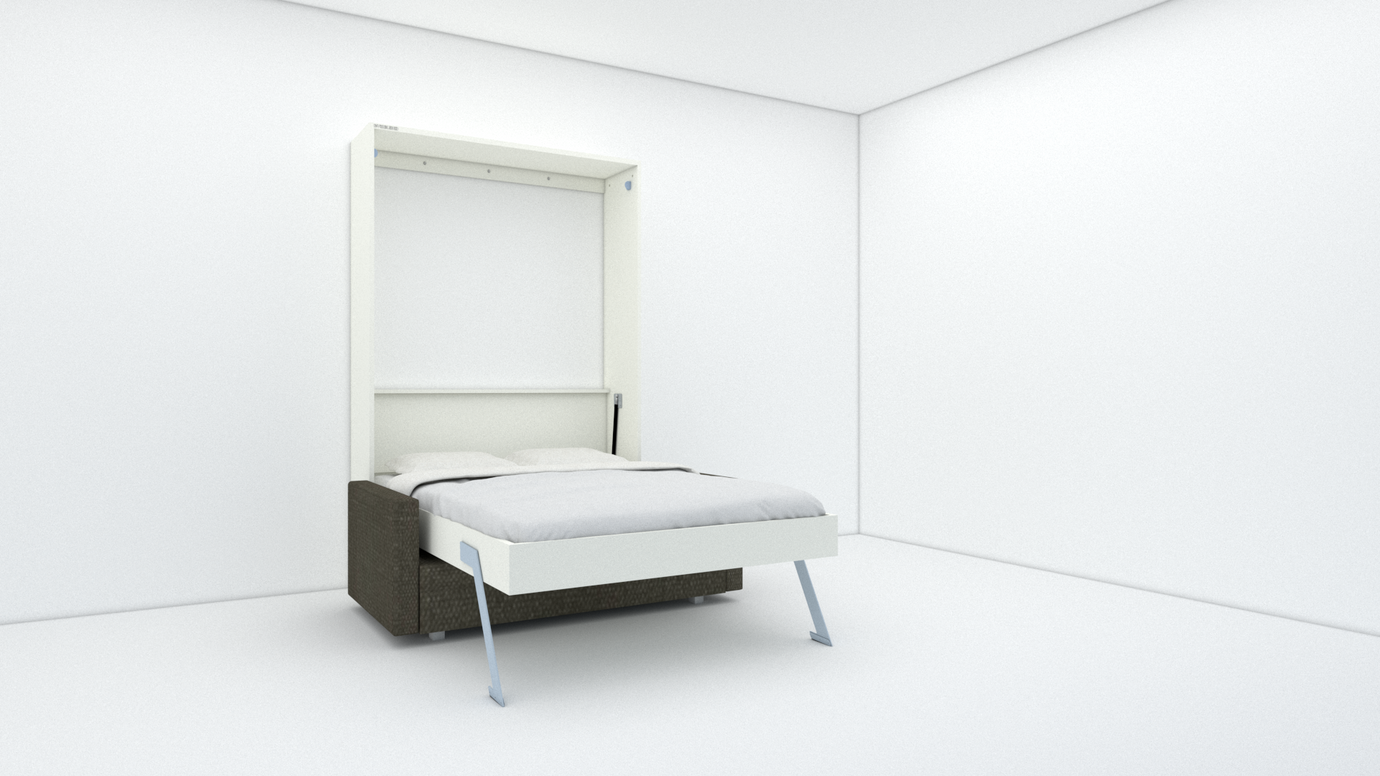 Buy Queen Size Mini Vertical Invisible Bed With Sofa - 2250-V-Sofa-Bare ...