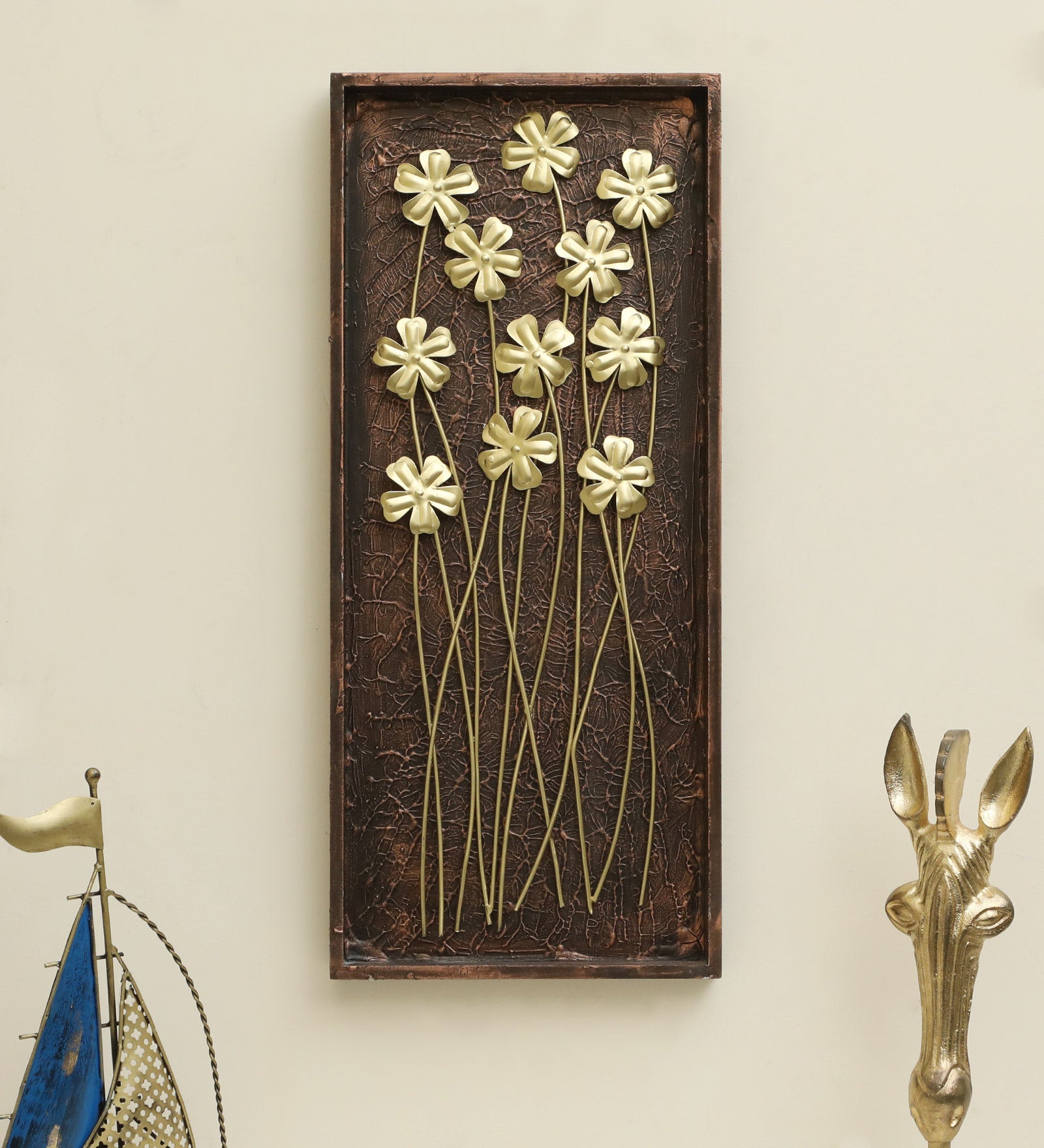 MDF Kane Flower Wall Mounted and Hanging Sculpture Wall Decor Art ...