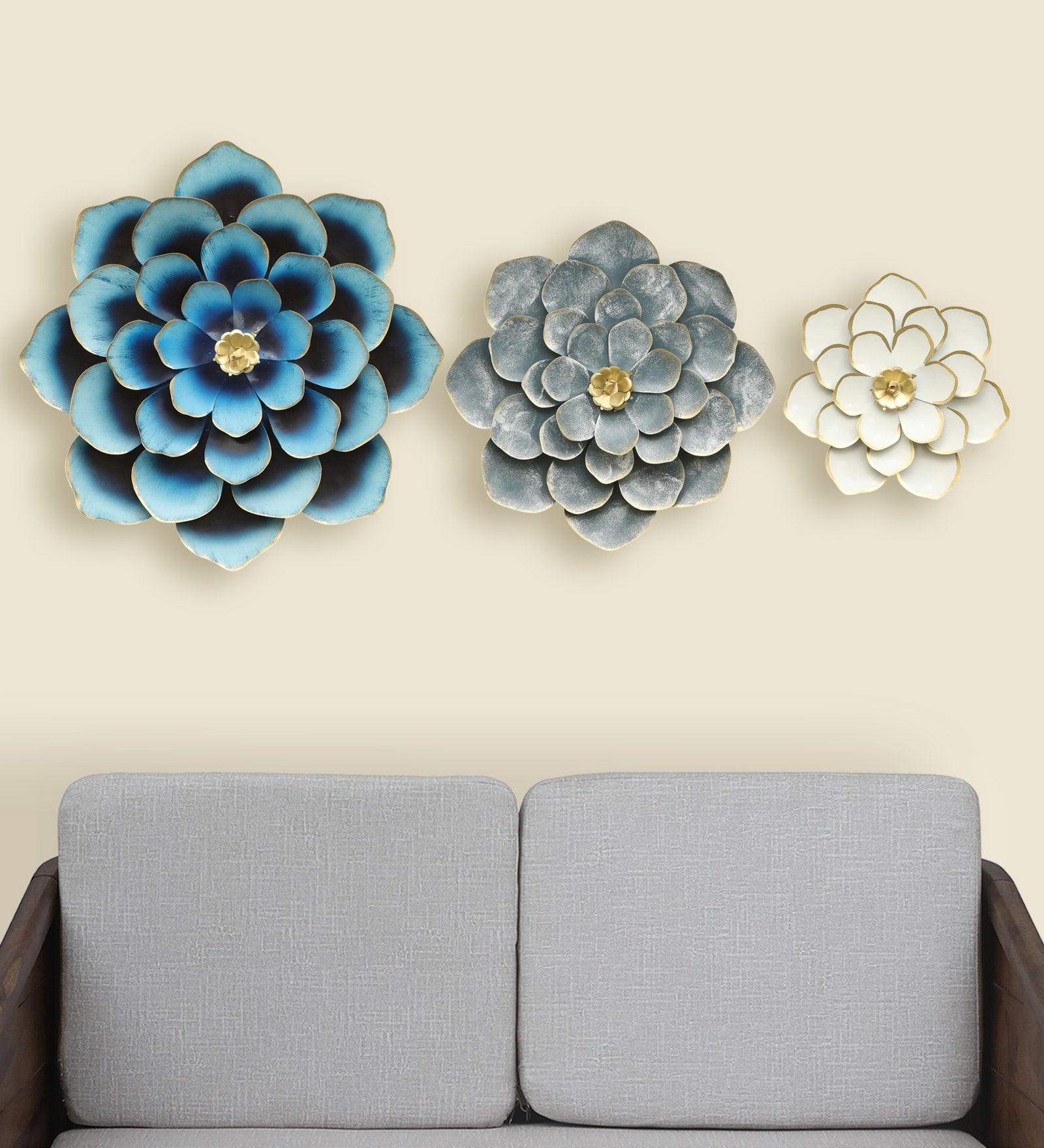 Flowers Wall Mounted and Hanging Sculpture Wall Decor Art – Interior ...