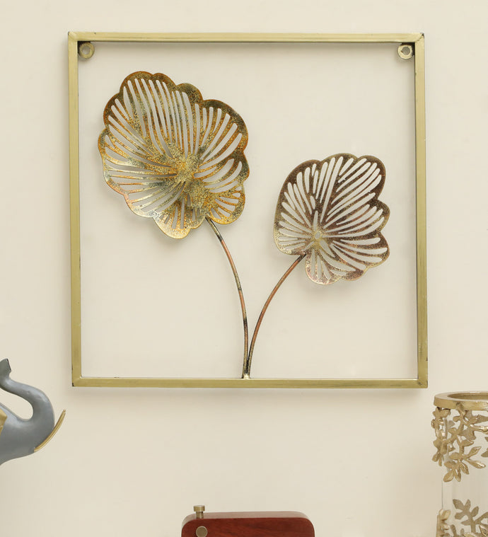 Buy Vedas Two Leaf Wall Mounted and Hanging Sculpture Wall Decor Art ...