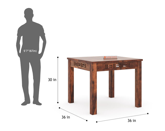 Buy Furnishka Adiva Sheesham 4 Seater Dining Table Online at 26% Off