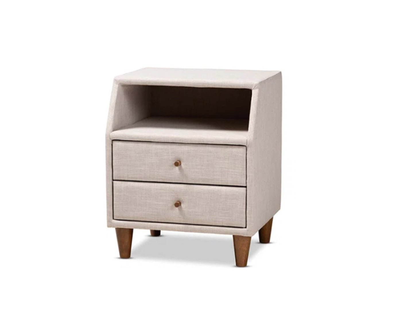 Buy LeatherOn Magnus Velvet Upholstered Bedside Table Online at 50% Off