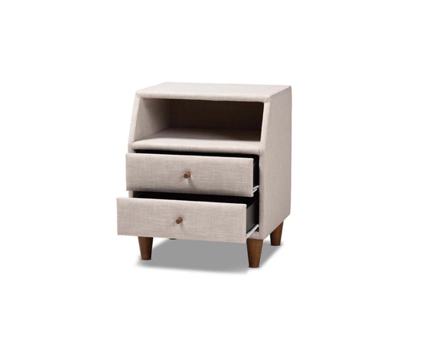 Buy LeatherOn Magnus Velvet Upholstered Bedside Table Online at 50% Off