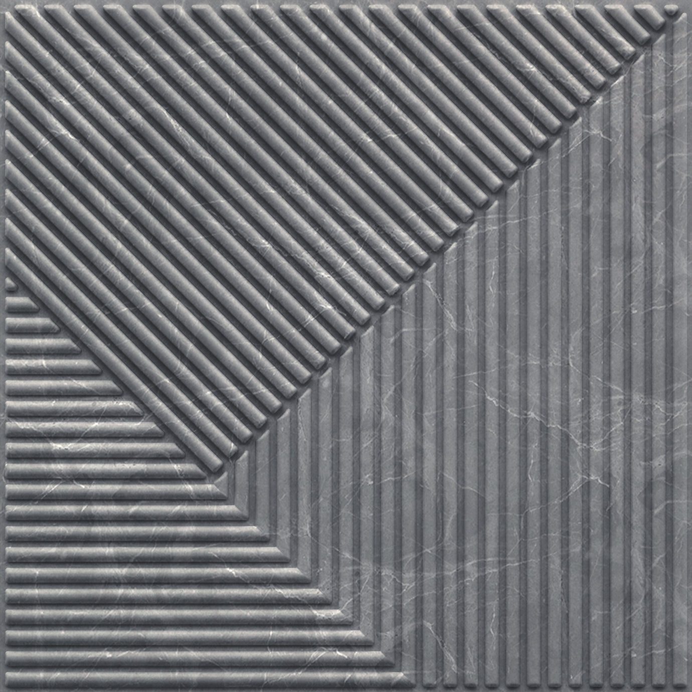 Buy Elevate Fluted 3D Wall Panel (Non-Self Adhesive) - Gray Marble ...